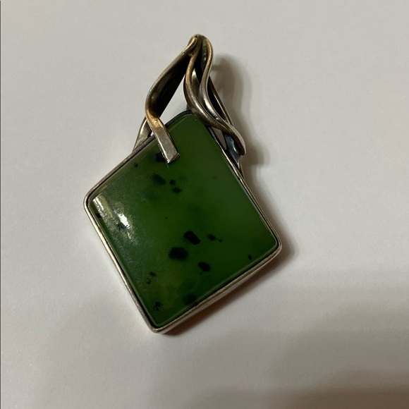 Jewelry | Green Stone Set In Sterling Silver | Poshmark